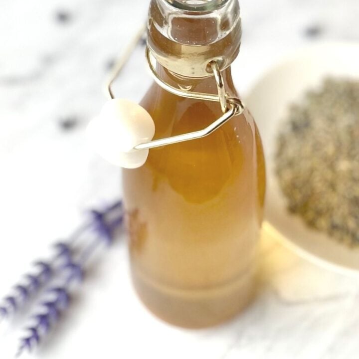 Butterfly Pea Flower Simple Syrup Recipe for Tea, Cocktails, and More!