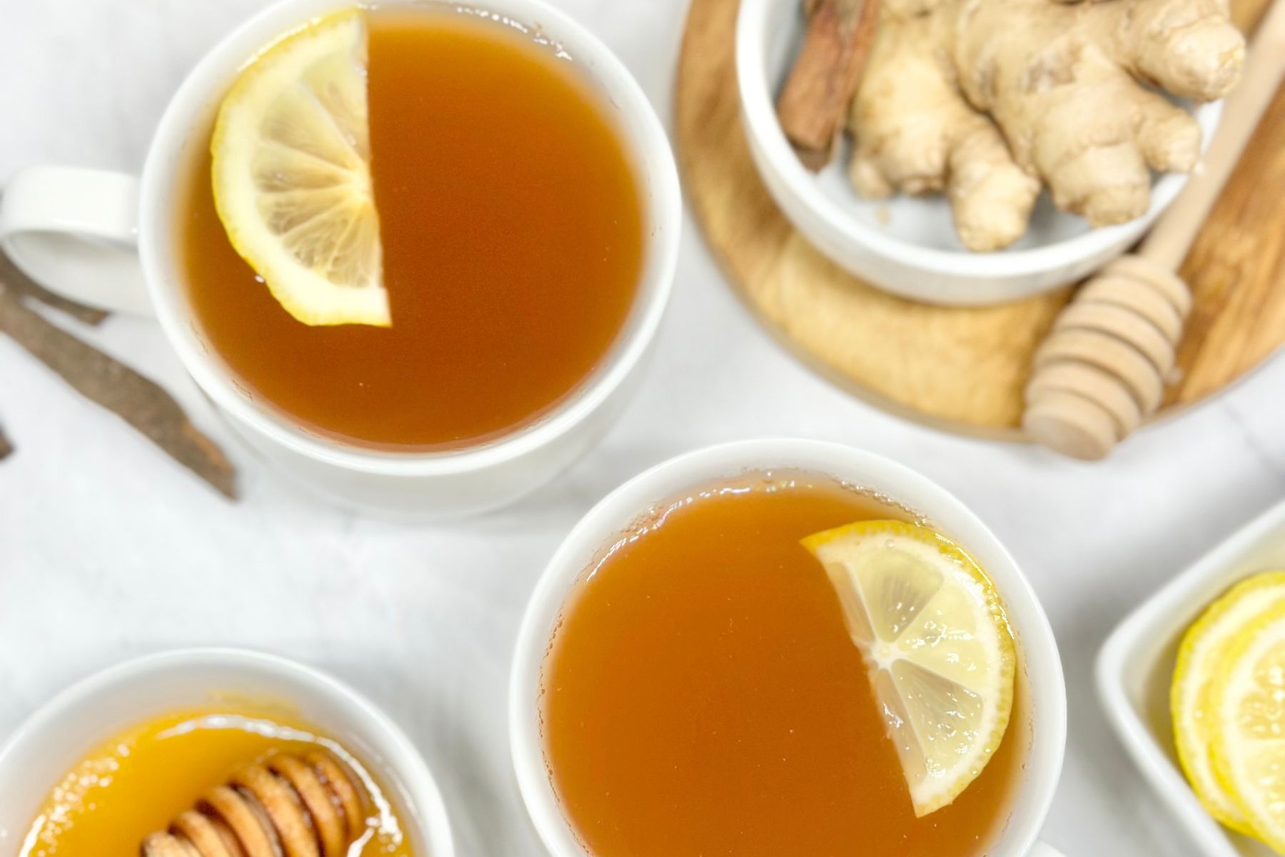 Cinnamon Lemon Ginger Tea Recipe with Honey - Daily Tea Time