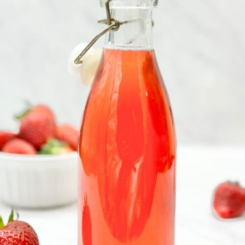 Strawberry Syrup for Drinks Recipe - Daily Tea Time